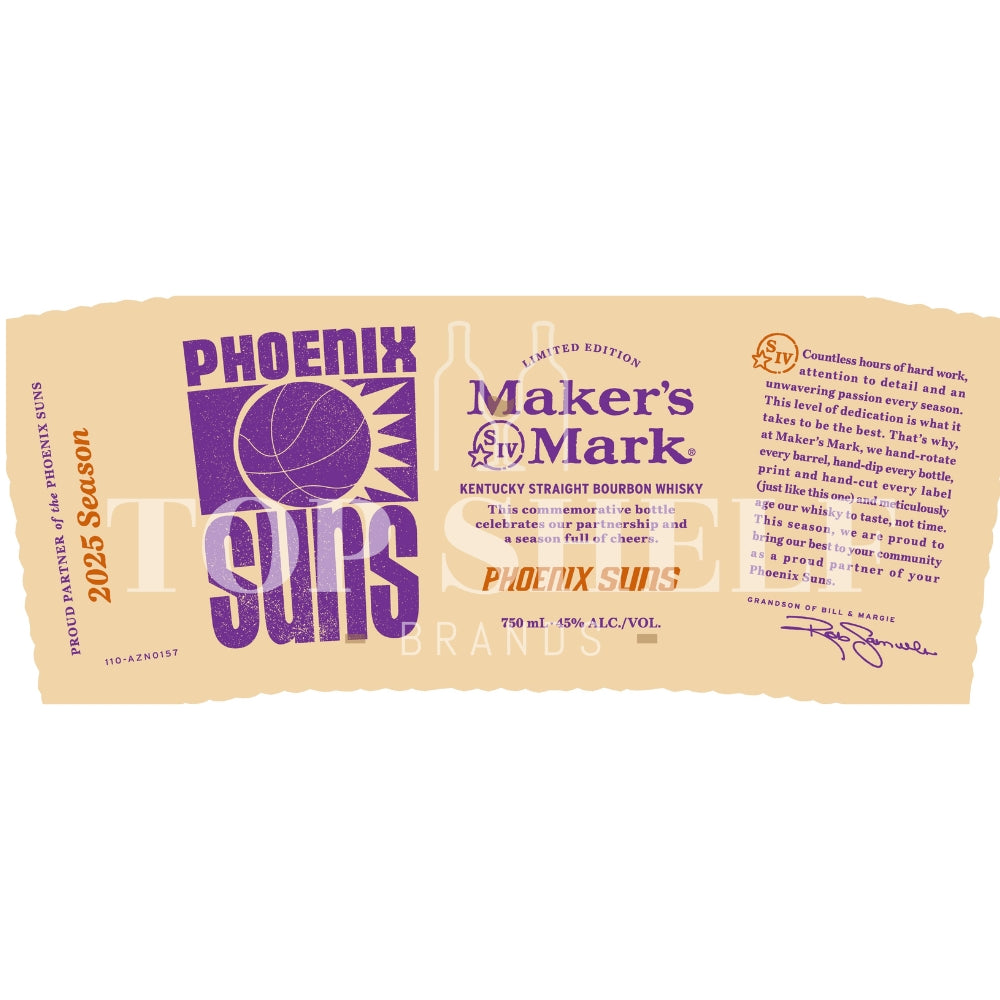Buy Maker’s Mark Phoenix Suns 2025 Season Limited Edition Online - My Bev Store