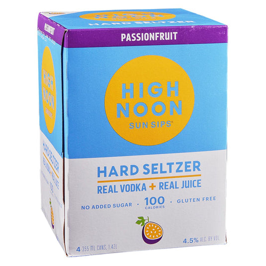 High Noon Hard Seltzer Passionfruit 4 Pack – My Bev Store