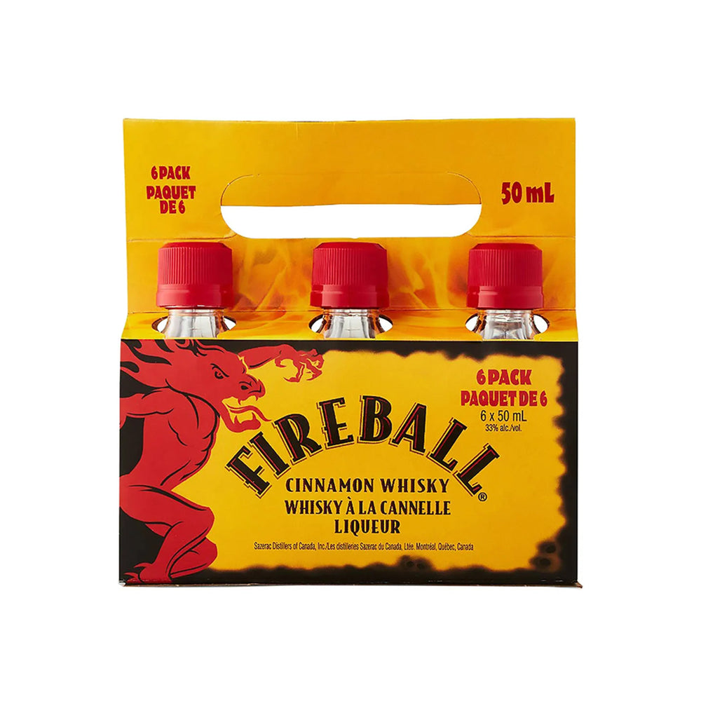 Buy Fireball 6 Pack 50 ML Bottles | My Bev Store - My Bev Store