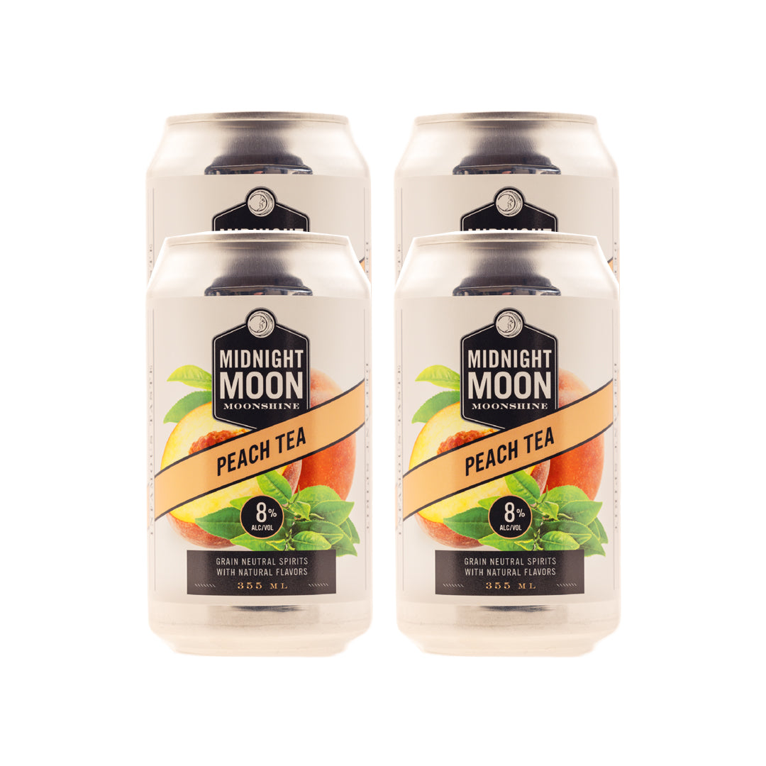 Buy Midnight Moon Peach Tea RTD 4 Pack 12oz Cans | My Bev Store - My ...
